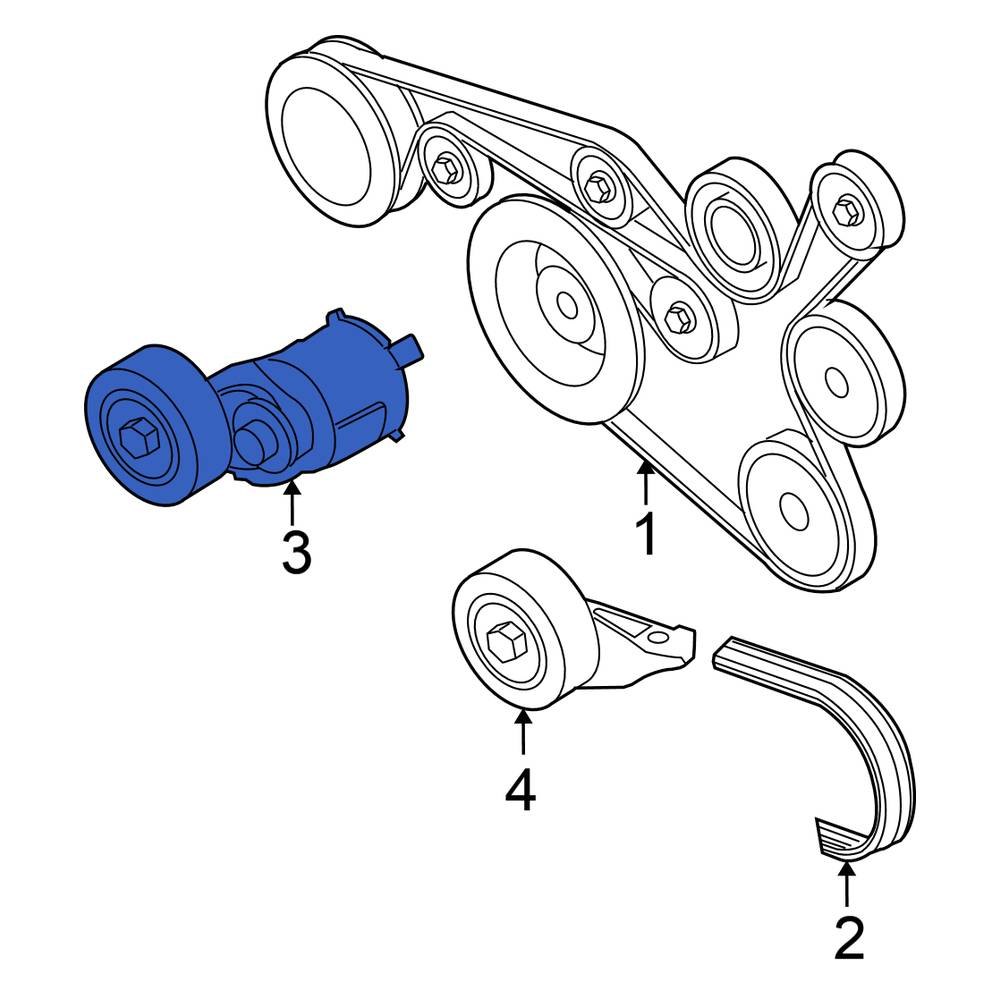 Volkswagen OE 07K903315S - Accessory Drive Belt Tensioner Assembly
