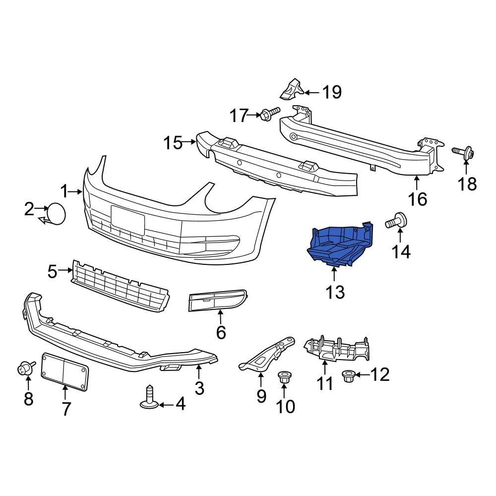 Volkswagen OE 5C5807262 - Front Right Radiator Support Splash Shield