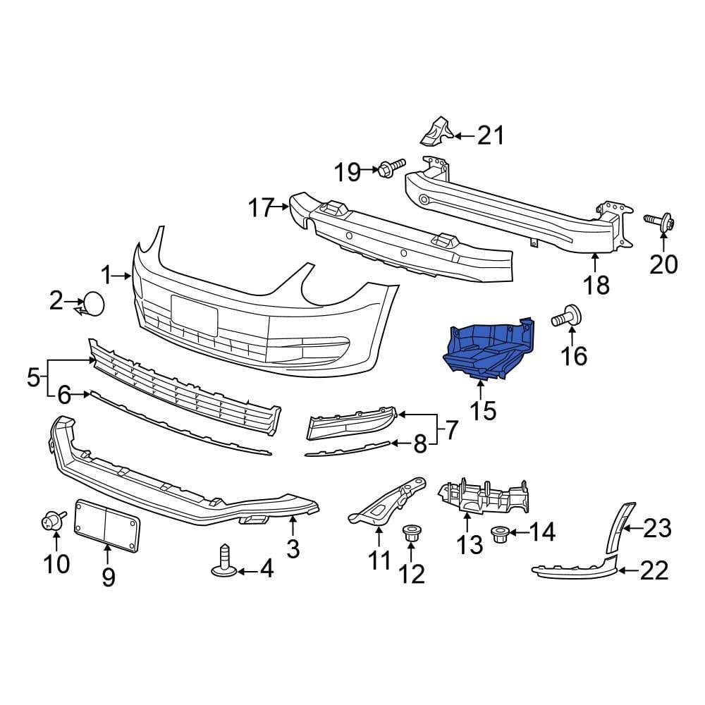 Volkswagen OE 5C5807262 - Front Right Radiator Support Splash Shield