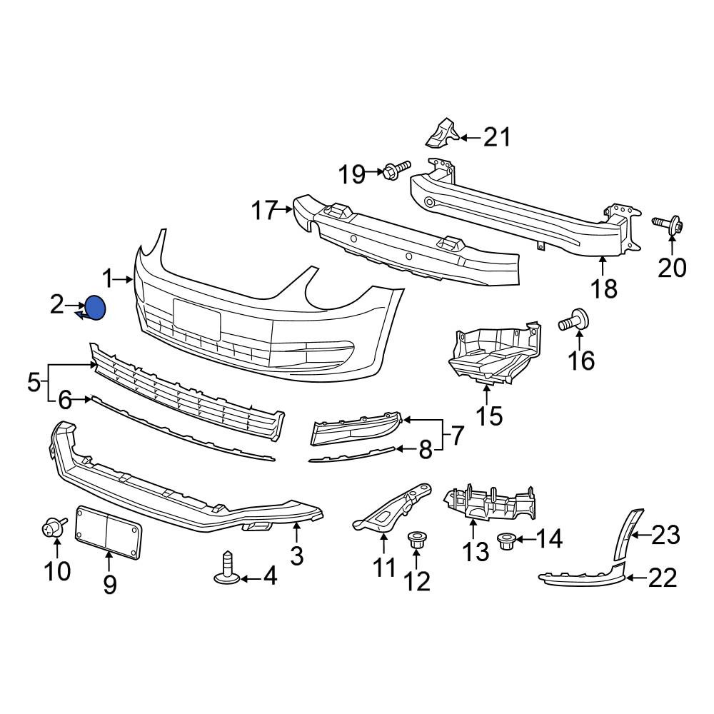 Volkswagen OE 5C5807241AGRU - Front Tow Eye Cap