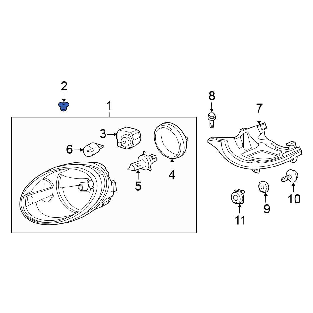 Volkswagen OE 3C8941041 - Front Headlight Housing Vent Valve