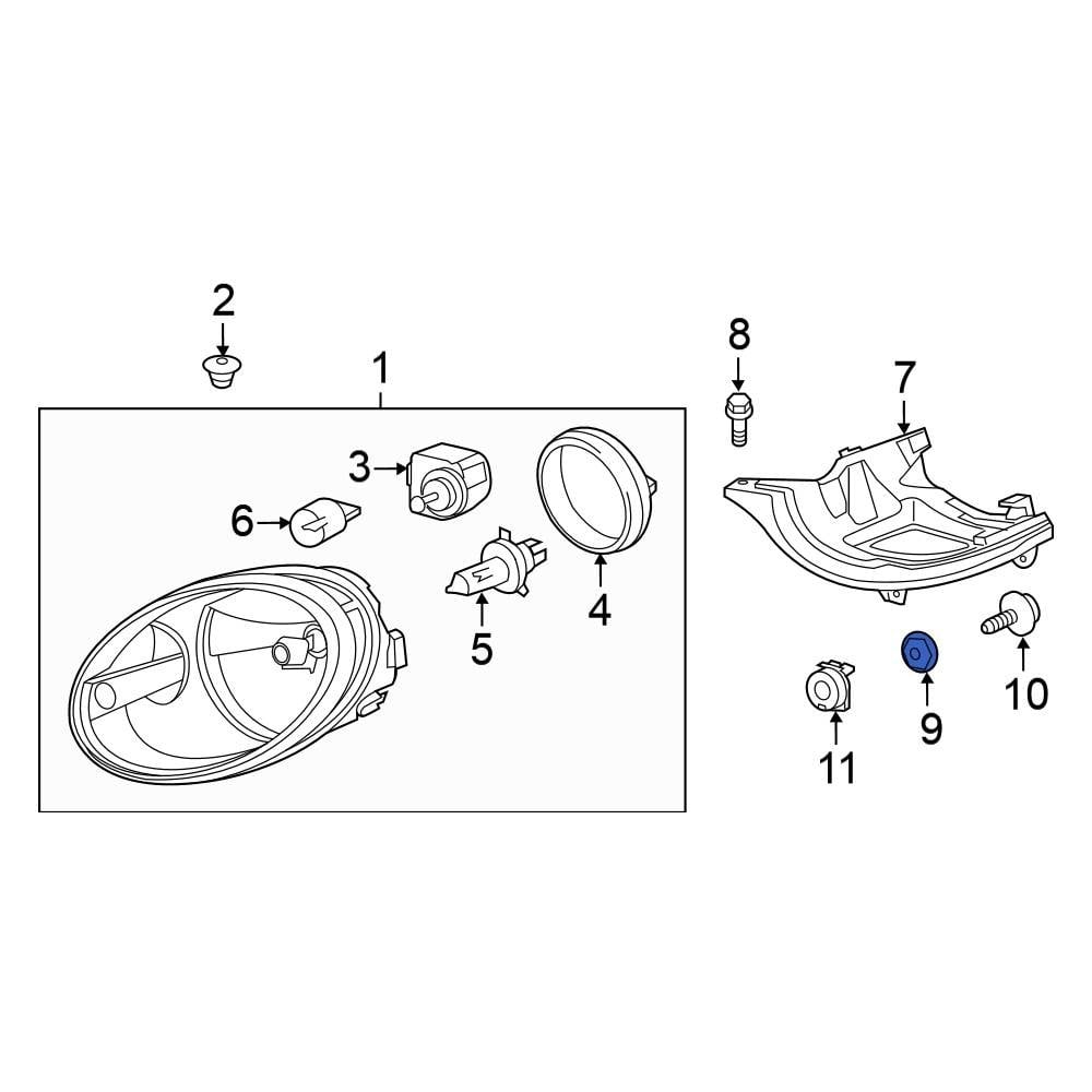 Volkswagen OE 1K8941297 - Headlight Mounting Nut