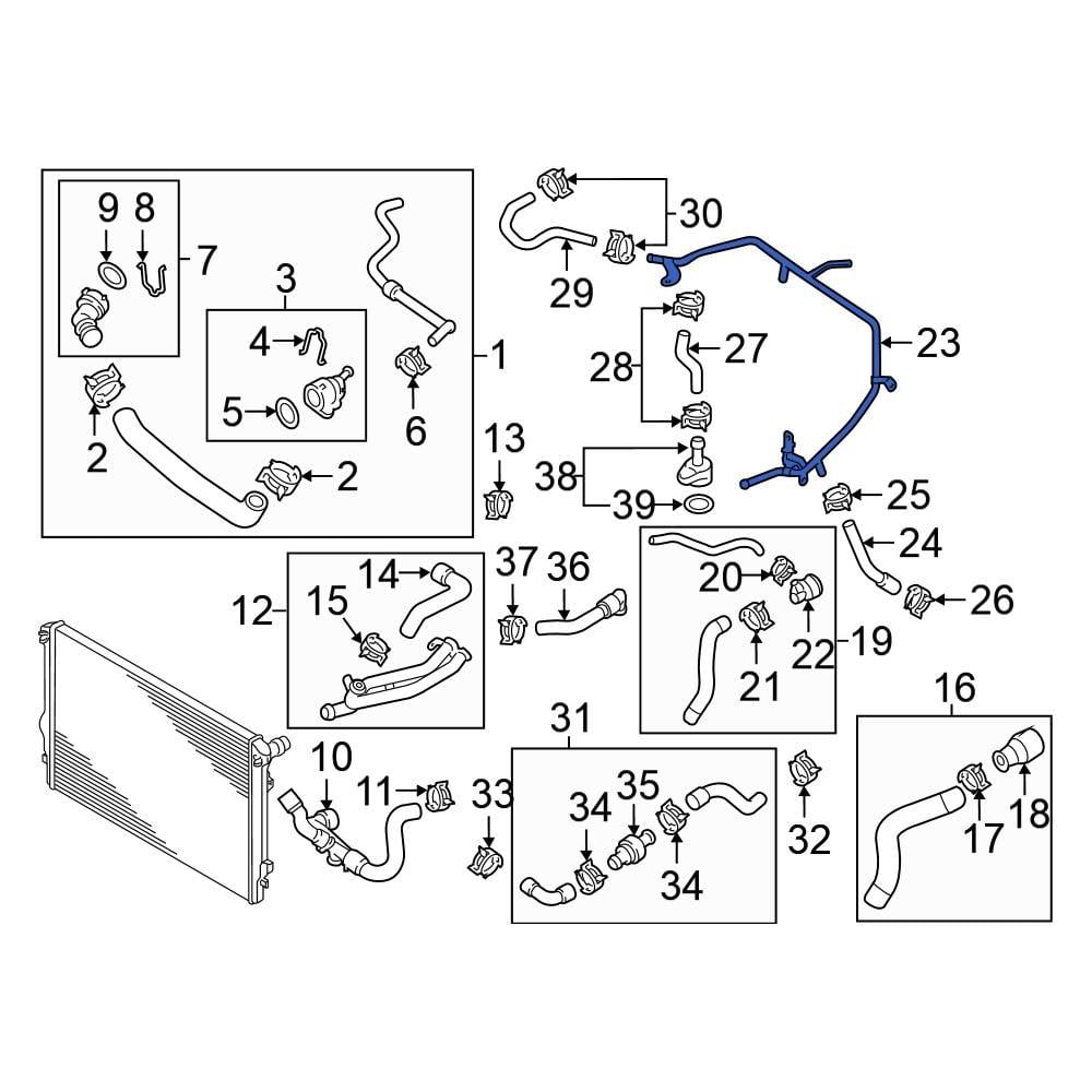 Volkswagen OE 06K121049 - Engine Coolant Pipe
