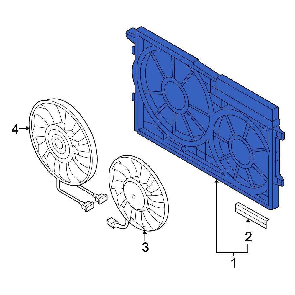 Volkswagen OE 1K0121205AJ - Engine Cooling Fan Shroud