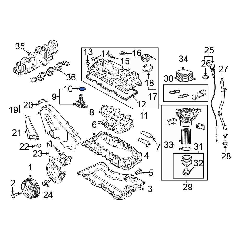 Volkswagen OE 038103196B - Engine Oil Level Sensor Washer