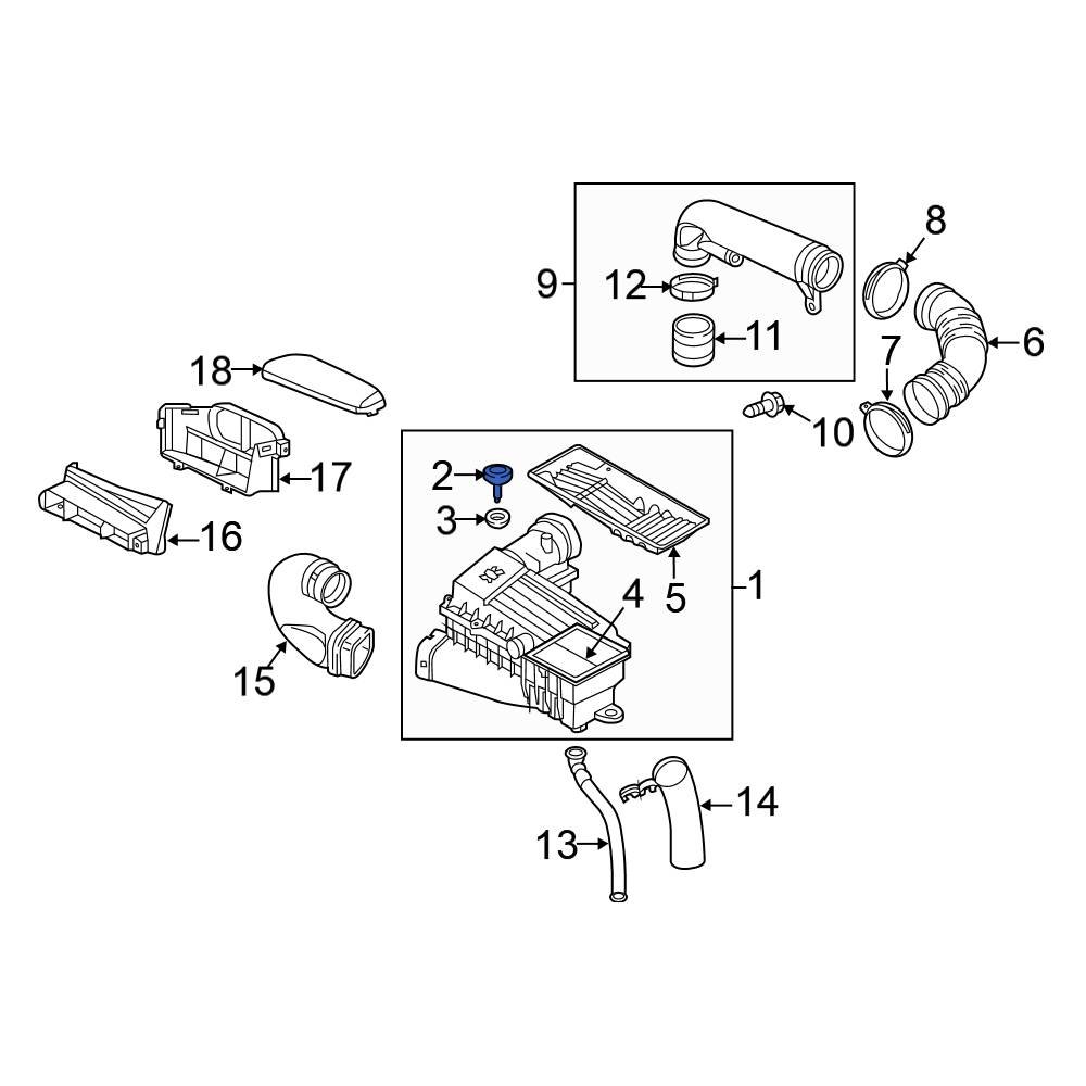 Volkswagen OE 3C0145830 - Intercooler Pipe Hardware Kit