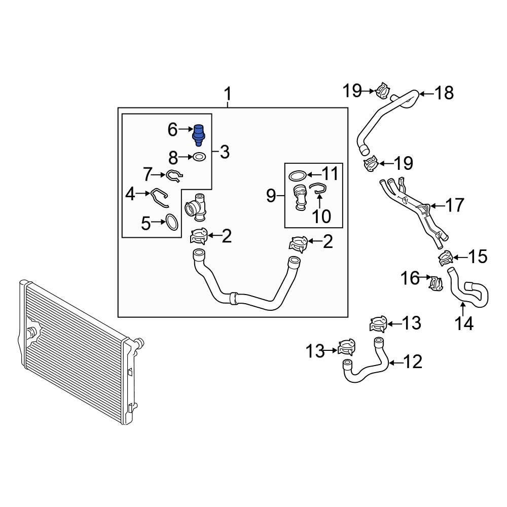 Volkswagen OE 079919525M - Engine Coolant Temperature Sensor