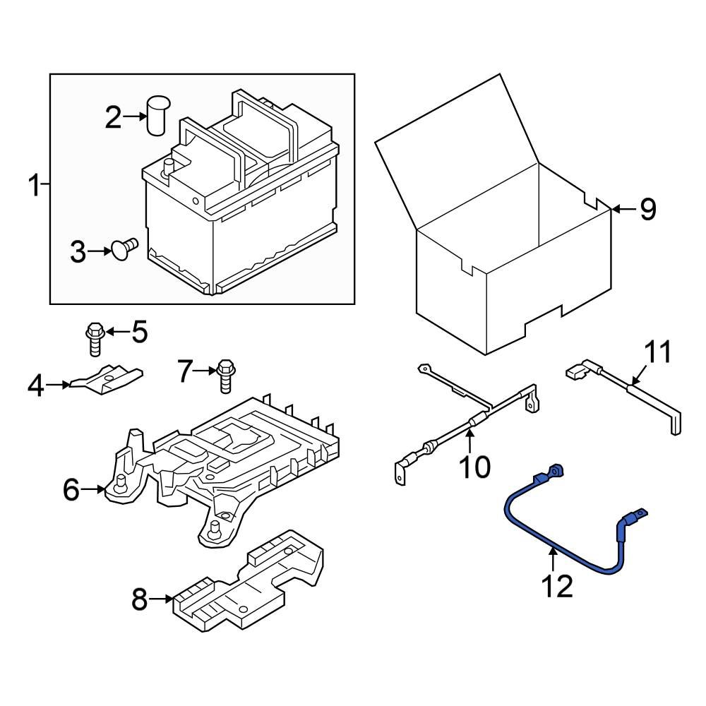 Volkswagen OE 5N0971250AK - Battery Ground Strap