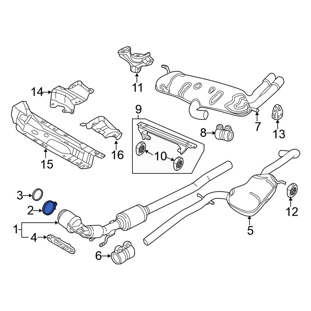 Volkswagen OE 5Q0253725G - Catalytic Converter Clamp