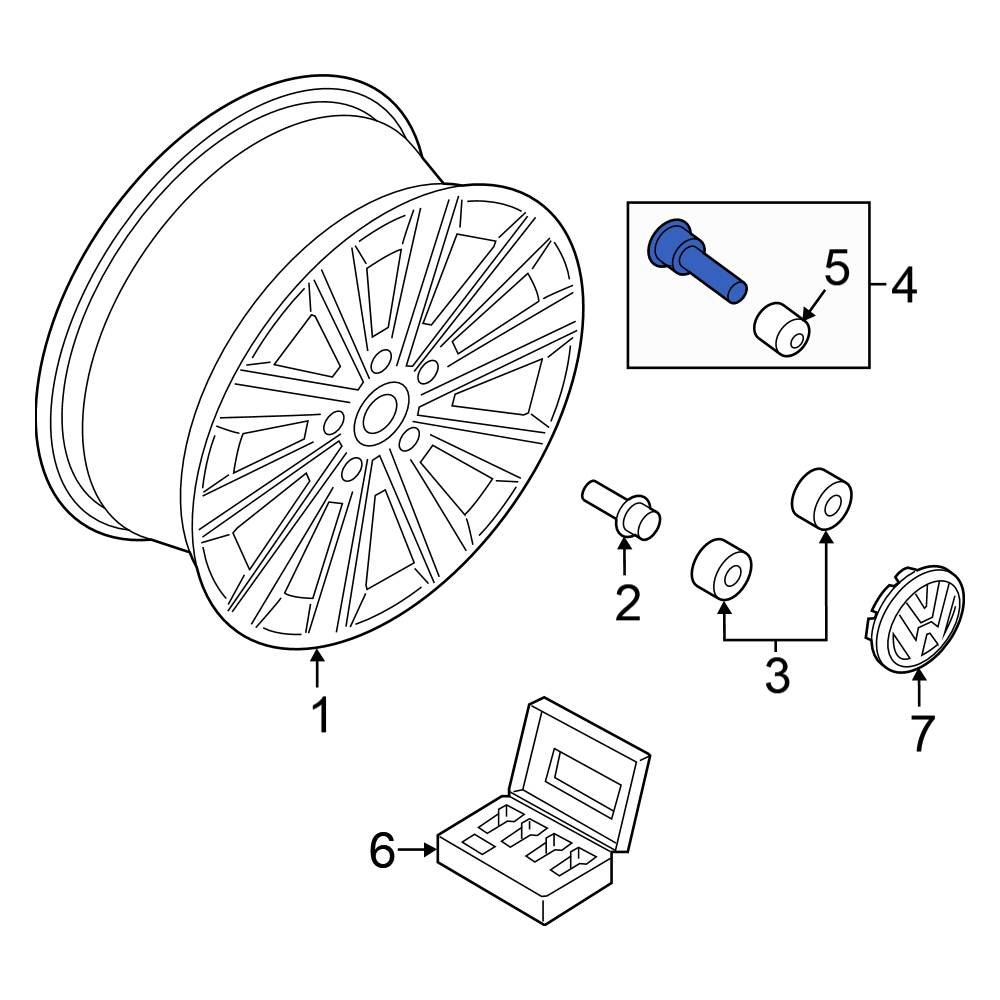 Volkswagen OE 839601361 - Tire Valve Stem