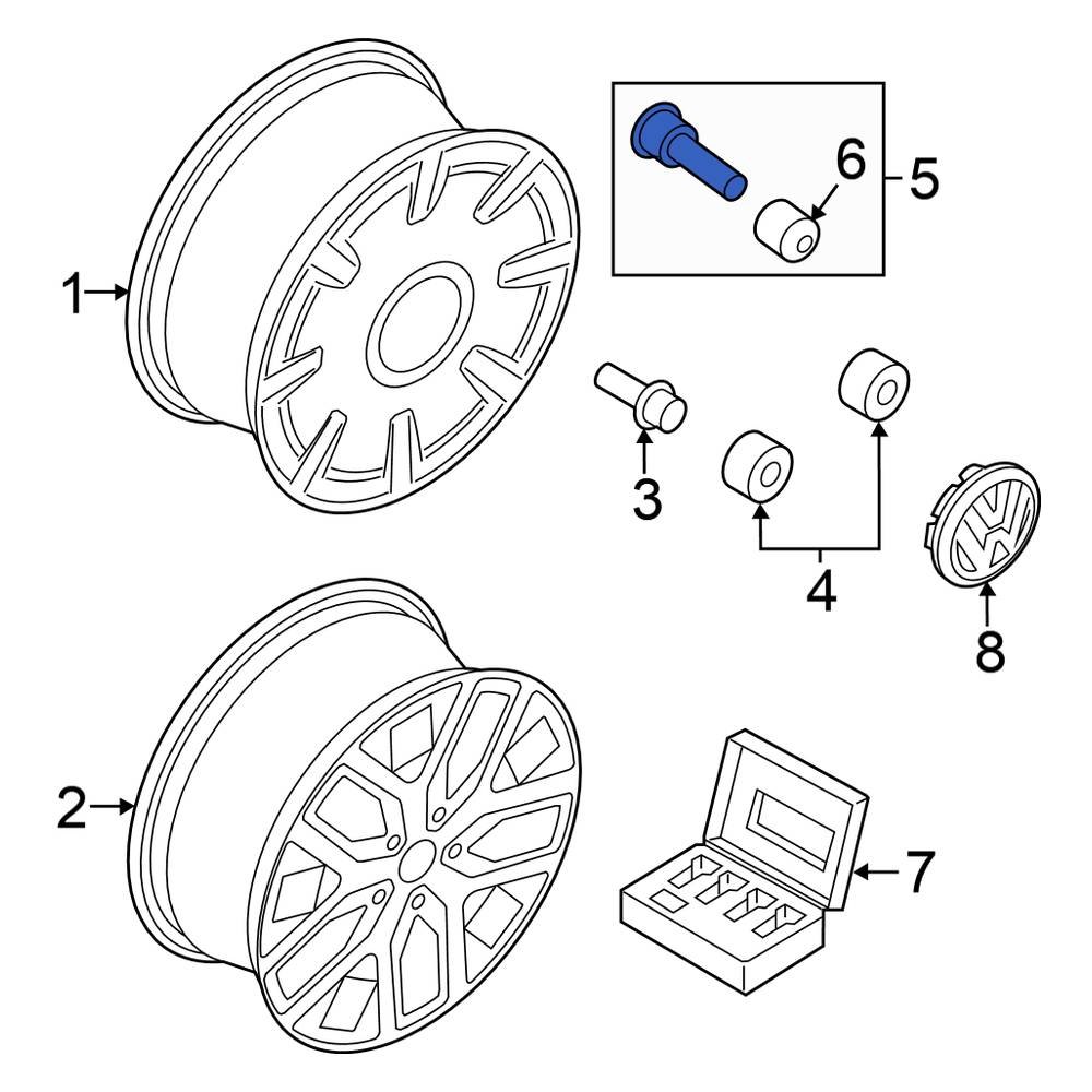 Volkswagen OE 839601361 - Tire Valve Stem