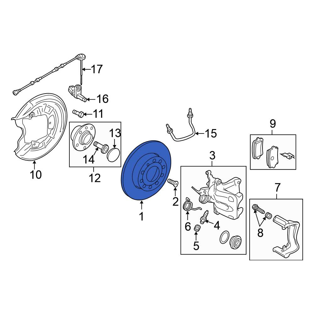 Volkswagen OE 5C0615601A - Rear Disc Brake Rotor