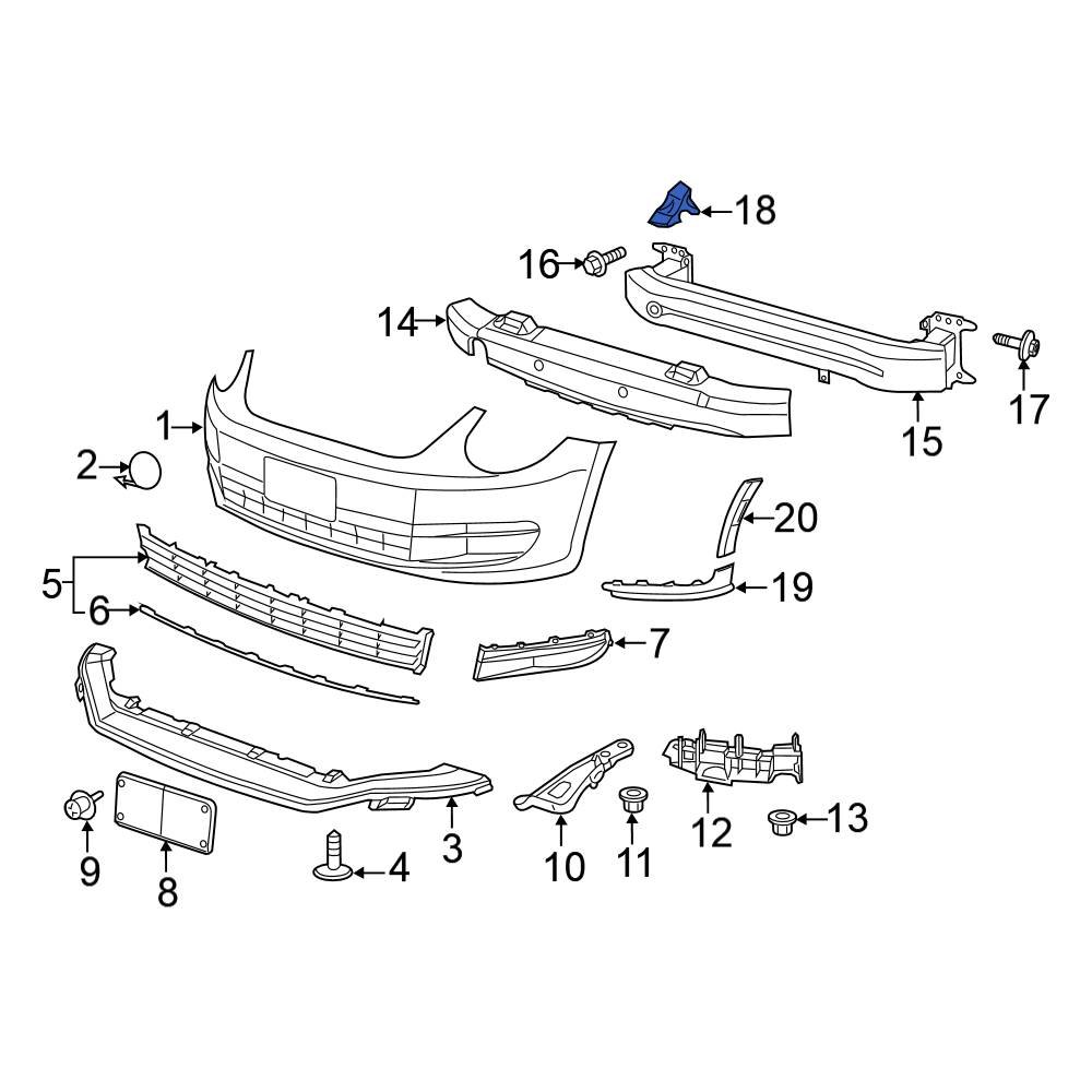 Volkswagen OE 5C5807665C - Front Left Bumper Cover Spacer Panel