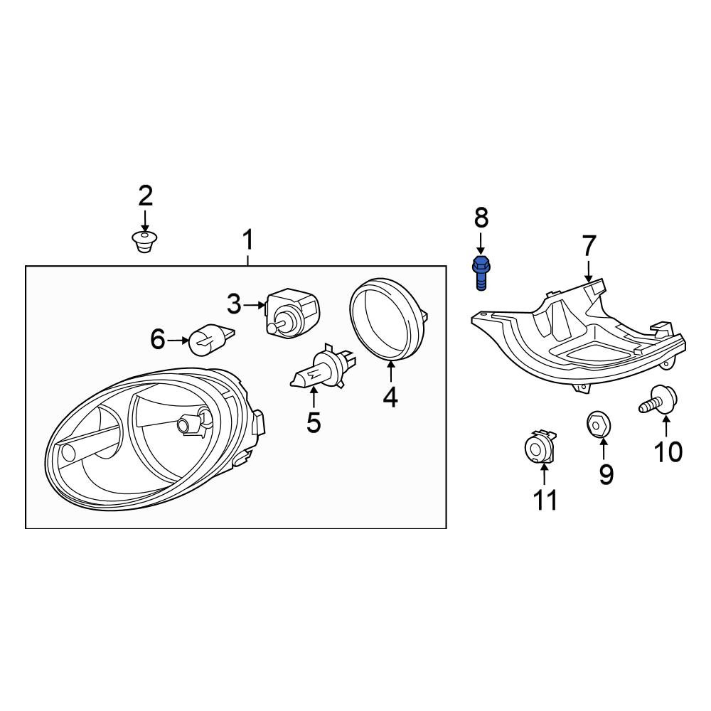 Volkswagen OE WHT004141 - Inner Headlight Mounting Bolt