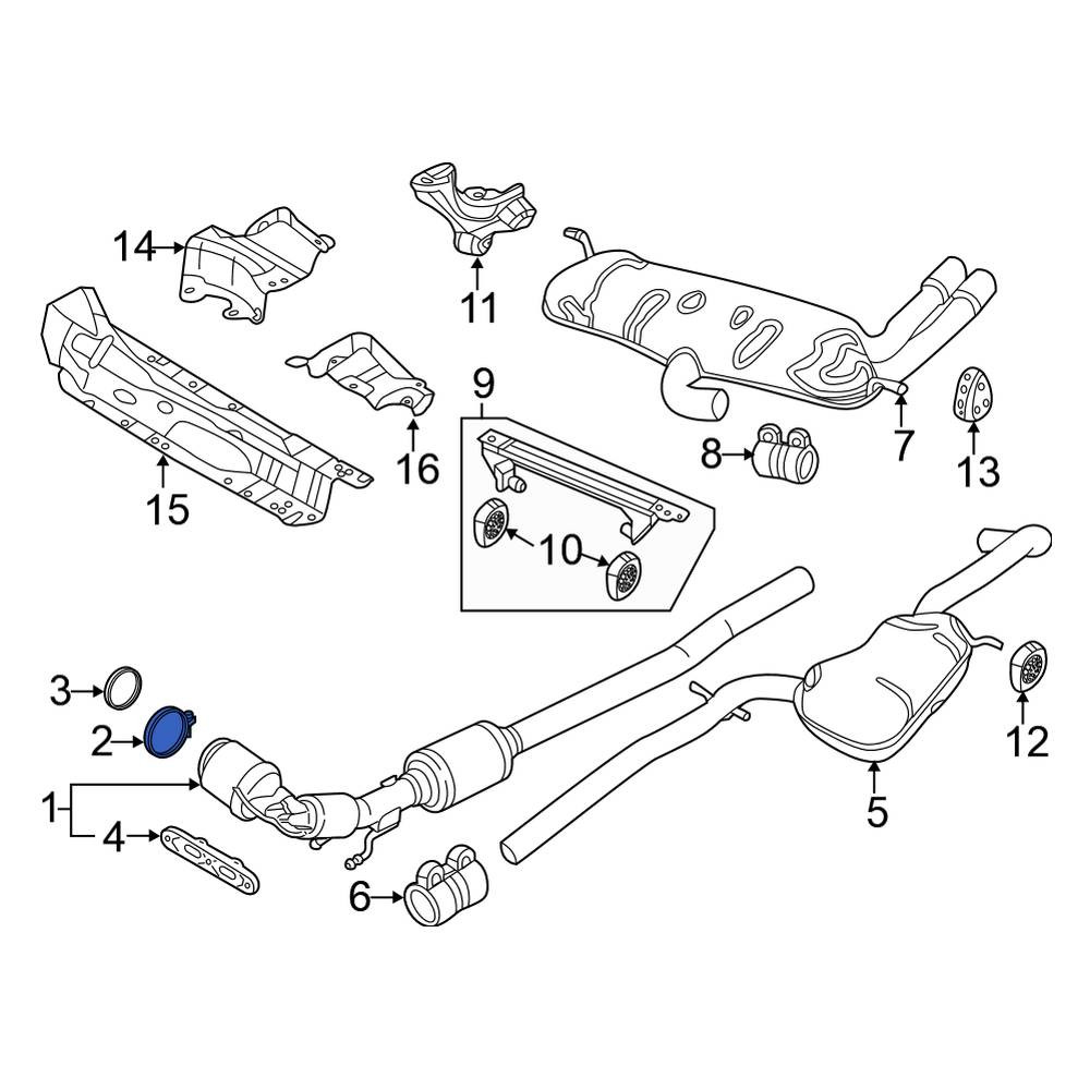 Volkswagen OE 5Q0253725G - Catalytic Converter Clamp