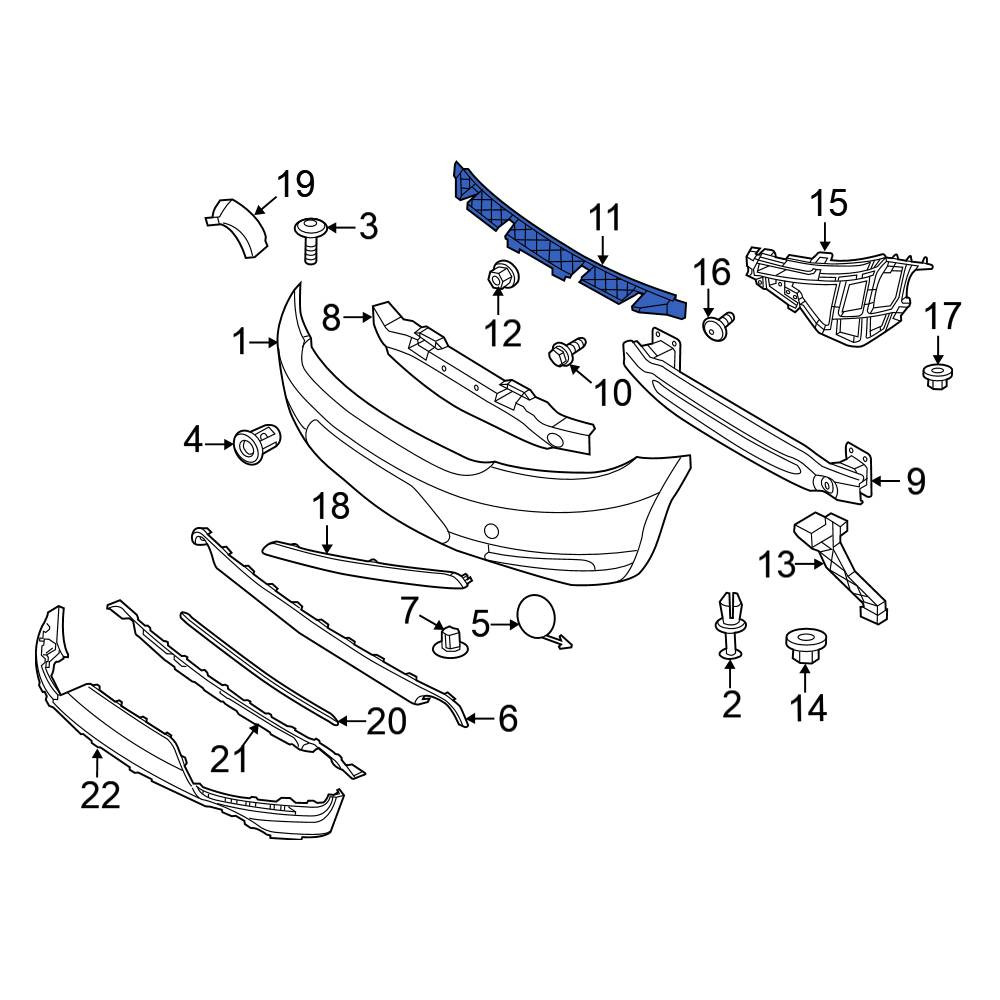 Volkswagen OE 5C5807861 - Rear Bumper Cover Support Rail