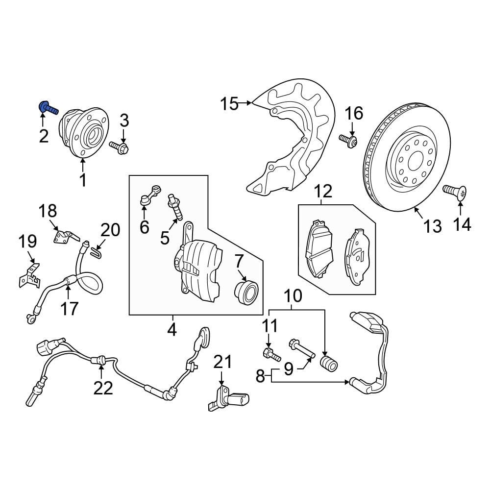 Volkswagen OE WHT000237 - Axle Hub Mounting Bolt