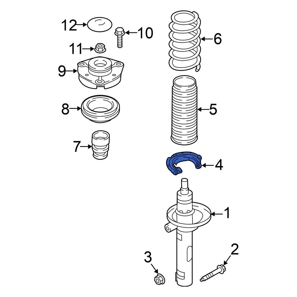 Volkswagen OE 5QM412545 - Front Lower Coil Spring Insulator