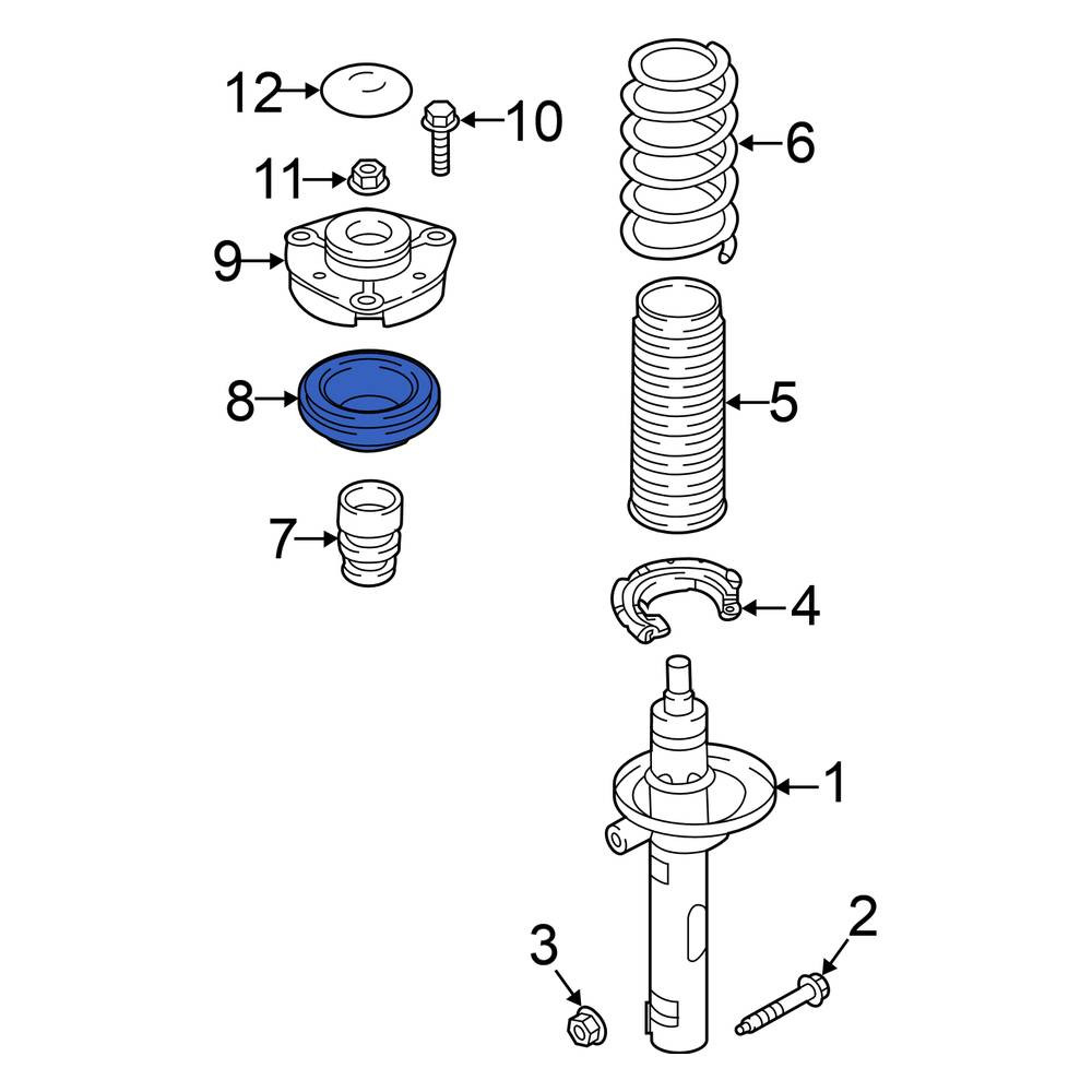 Volkswagen OE 5Q0412249E - Front Suspension Strut Bearing