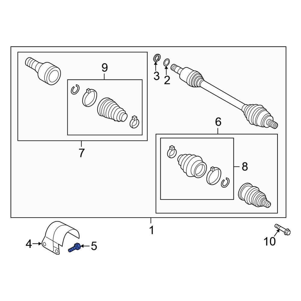 Volkswagen OE 1K0407407 - CV Joint Splash Shield Nut