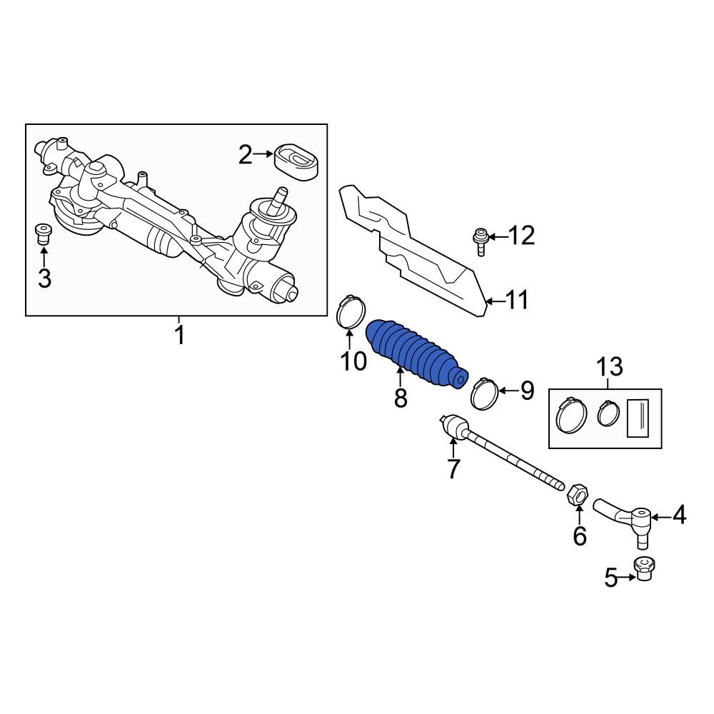 Volkswagen OE 5Q0423831 - Rack and Pinion Bellows