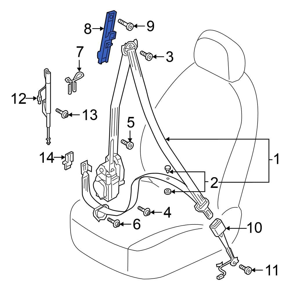 Volkswagen OE 4M0857819 - Front Seat Belt Height Adjuster