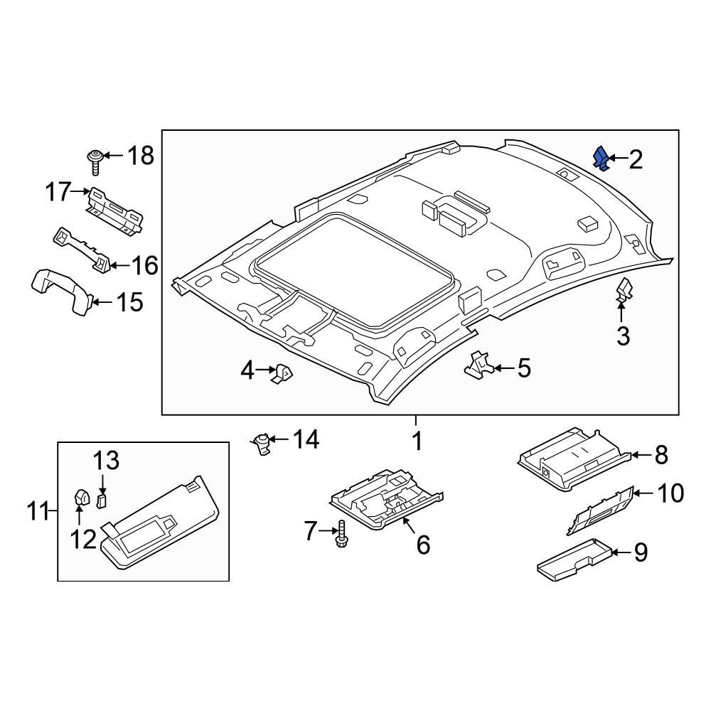 Volkswagen OE 5G0867289A - Headliner Clip