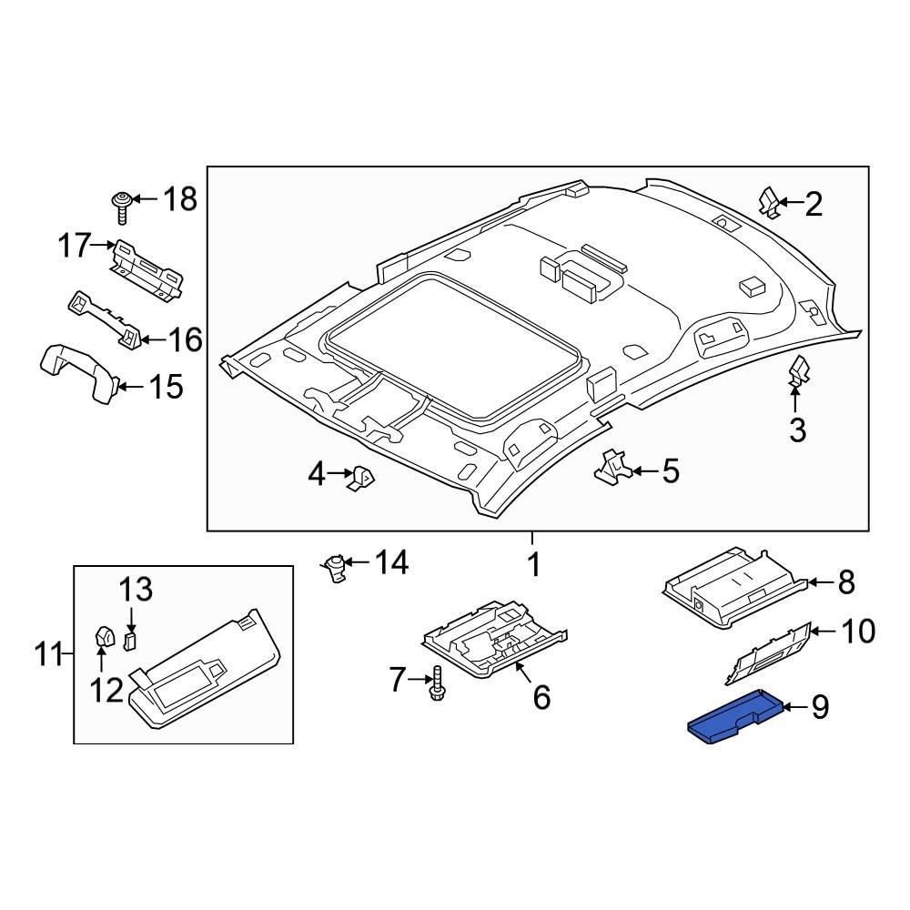 Volkswagen OE 5G0857494A82V - Upper Console Mat