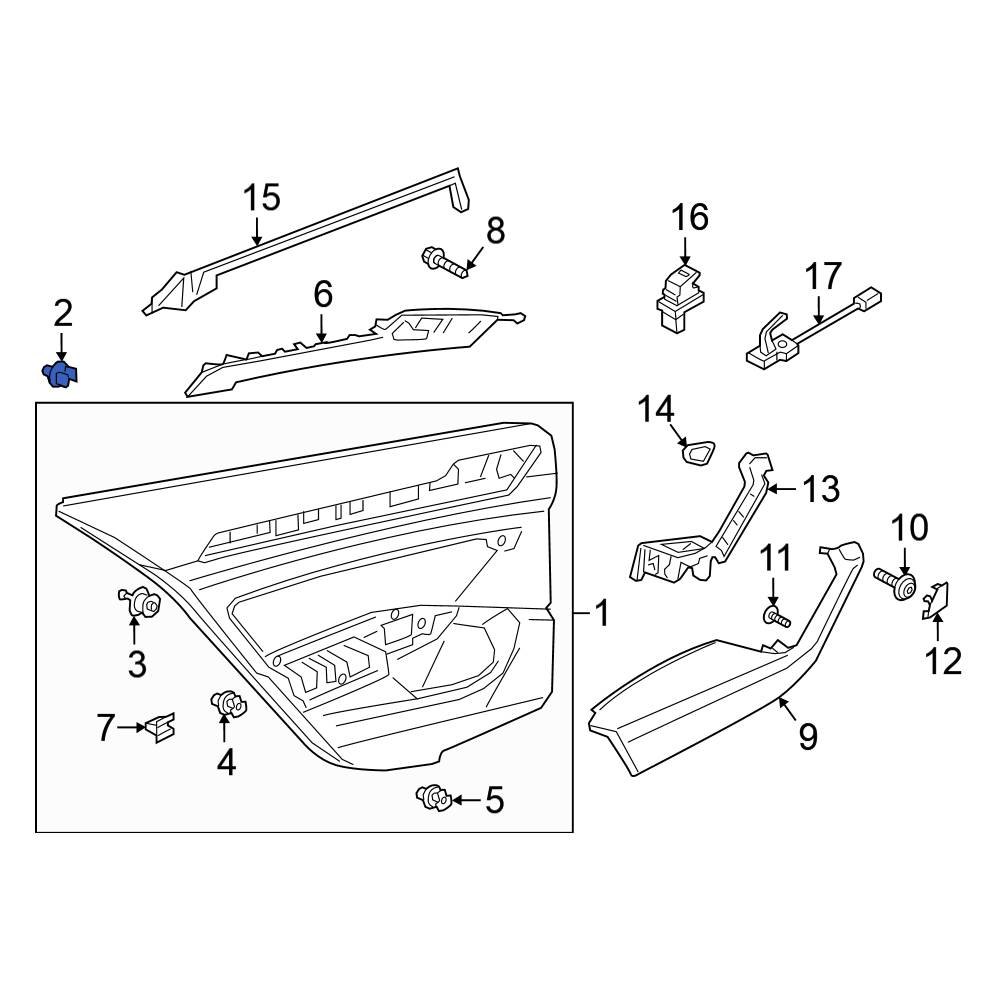 Volkswagen OE 510868246 - Door Interior Trim Panel Retainer