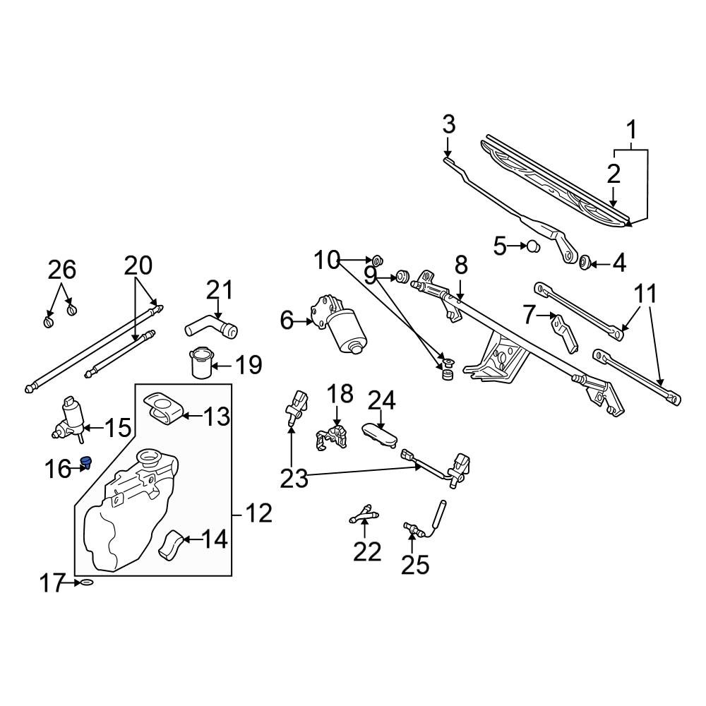 Volkswagen OE 443955465 - Windshield Washer Pump Grommet