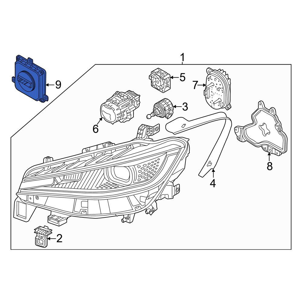 Volkswagen OE 992941572AE - Front Headlight Control Module