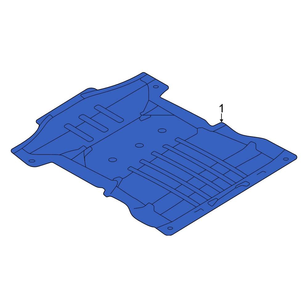 Volkswagen OE 1EA825236C - Front Radiator Support Splash Shield