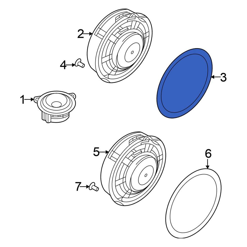 Volkswagen OE 5G0971798A - Rear Speaker Seal