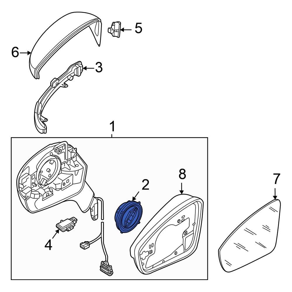Volkswagen OE 3G0959578C - Front Door Mirror Drive Motor