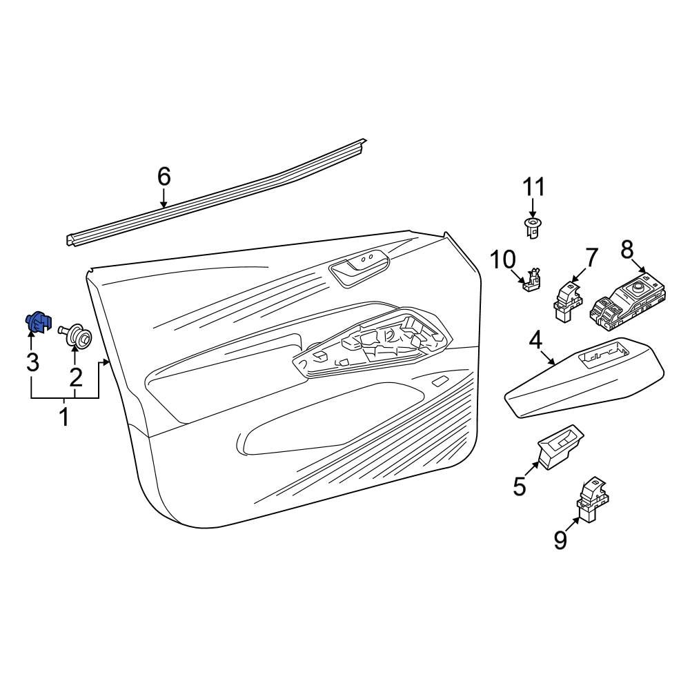 Volkswagen OE 510868246 - Door Interior Trim Panel Retainer