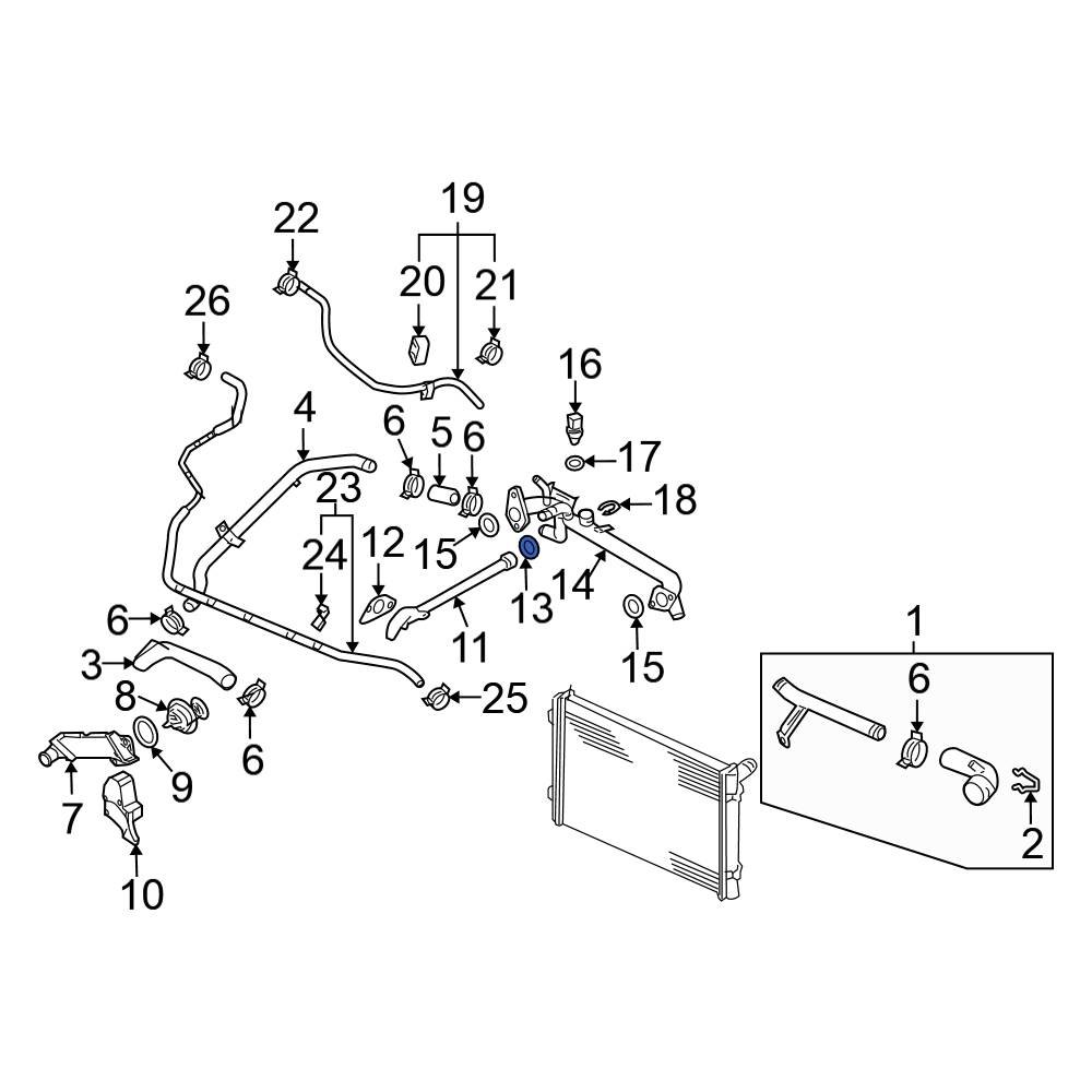 Volkswagen OE WHT000881 - Engine Coolant Pipe Seal
