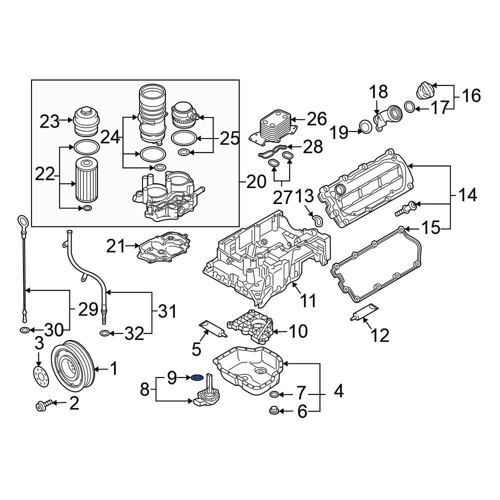 Volkswagen OE 038103196B - Engine Oil Level Sensor Washer