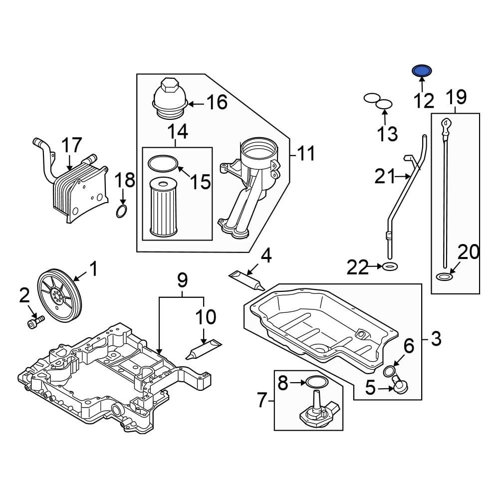 Volkswagen OE 077198405 - Engine Oil Filter Adapter Gasket