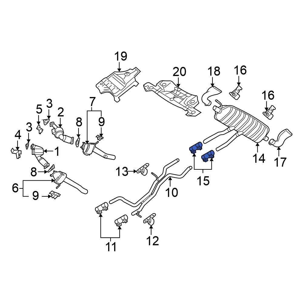 Volkswagen OE 1K0253141J - Exhaust Muffler Clamp