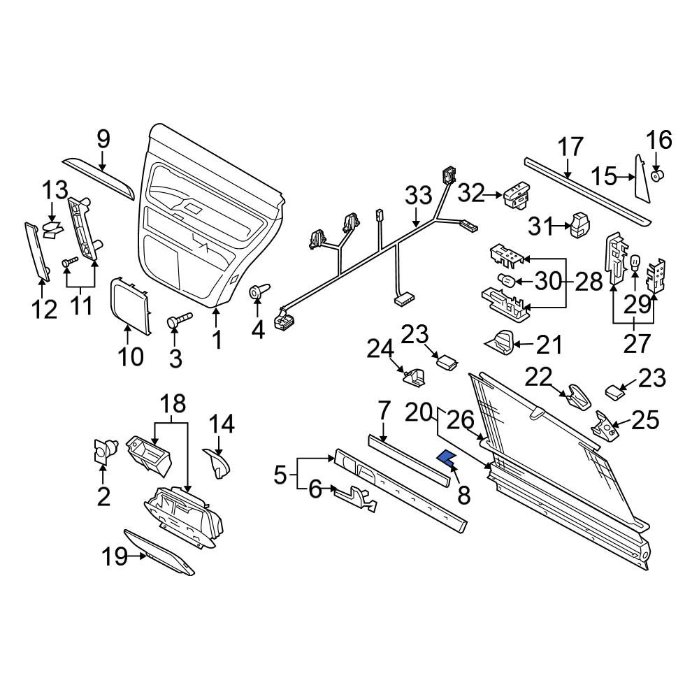 Volkswagen OE 7L6857942 - Console Trim Panel Clip