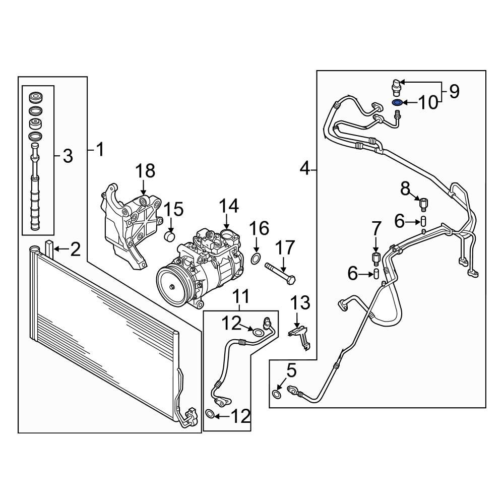 Volkswagen OE 4E0260749A - A/C Refrigerant Line O-Ring