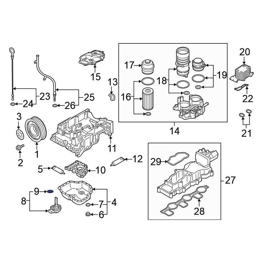 Volkswagen OE 038103196B - Engine Oil Level Sensor Washer