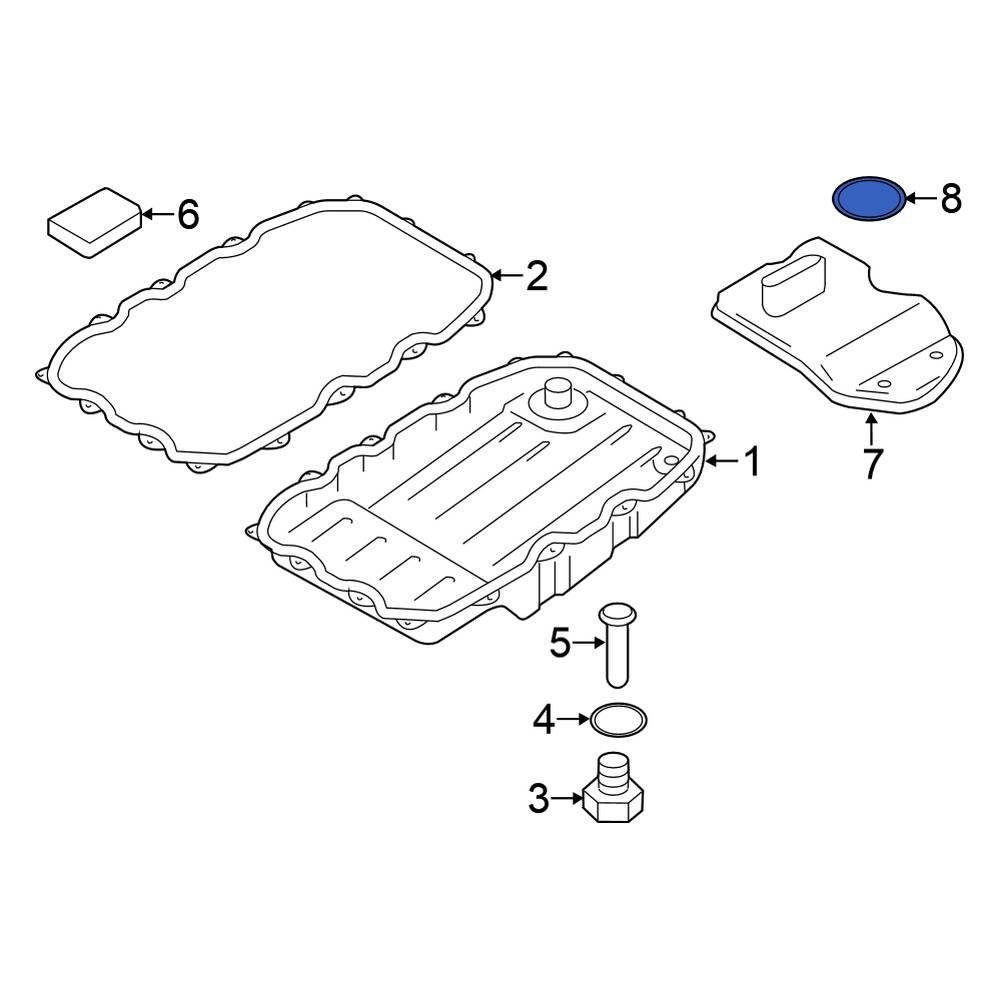 Volkswagen OE 0C8325443 - Automatic Transmission Filter O-Ring