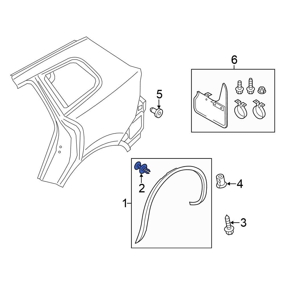 Volkswagen OE 3C0853585 - Door Molding Clip
