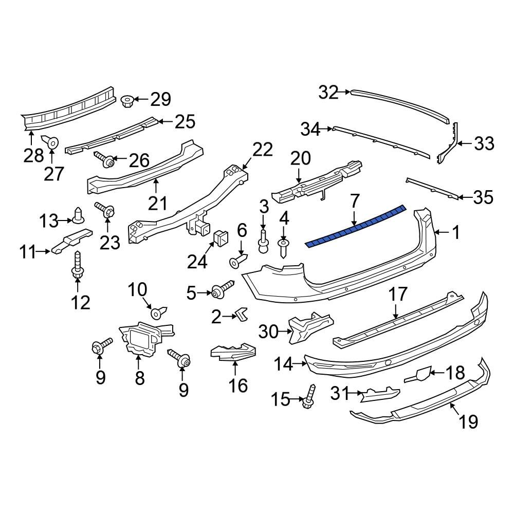 Volkswagen OE 7P6807787A2ZZ - Rear Bumper Step Pad