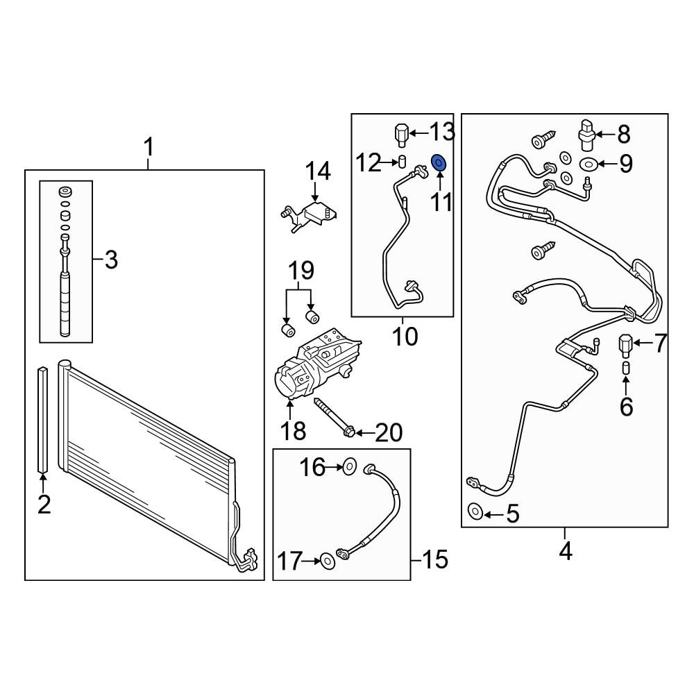 Volkswagen OE 8E0260749A - Lower A/C Expansion Valve Seal