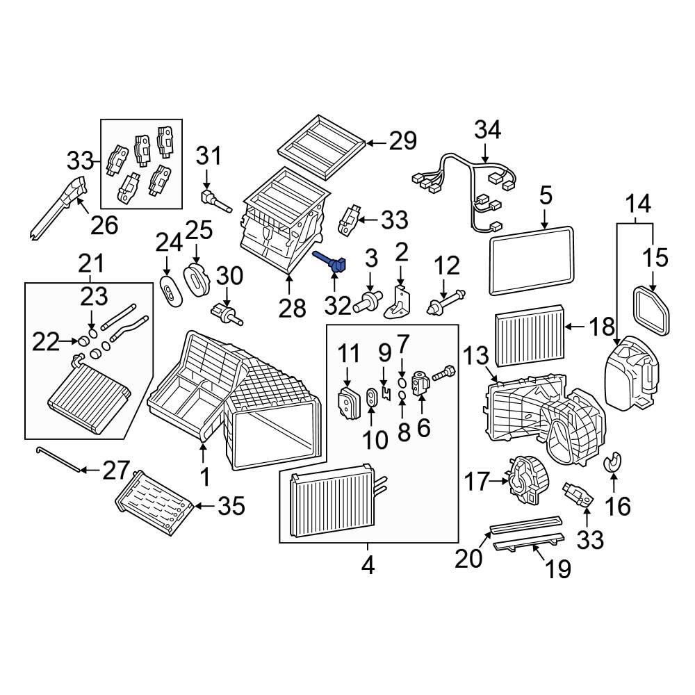 Volkswagen OE 3D0907543A - Front HVAC Duct Air Temperature Sensor