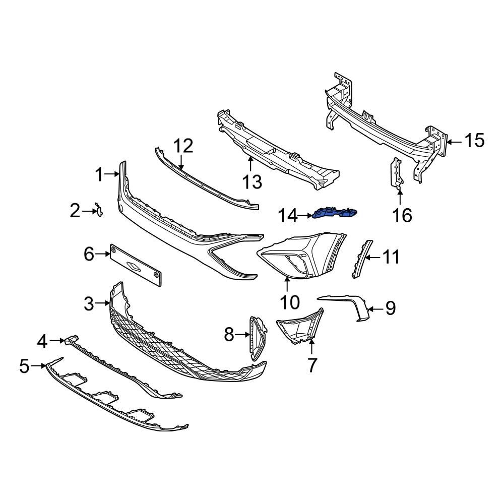 Volkswagen OE 2GJ807050 - Front Right Bumper Guide