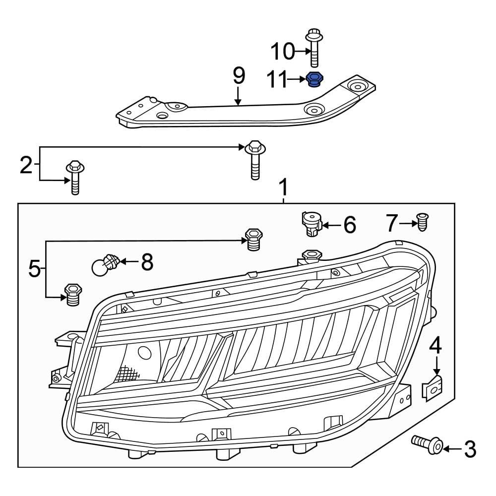 Volkswagen OE 1K8941297 - Headlight Mounting Nut