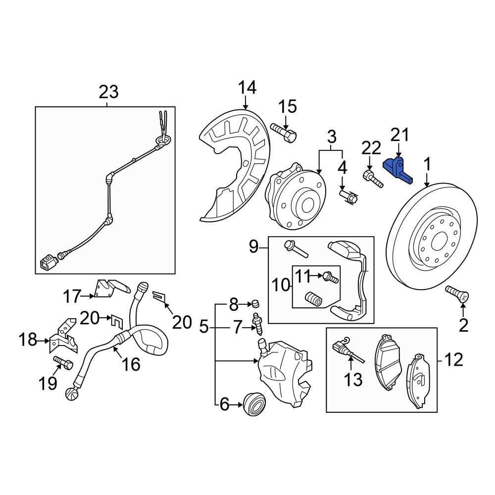 Volkswagen OE WHT003861B - Front Left ABS Wheel Speed Sensor